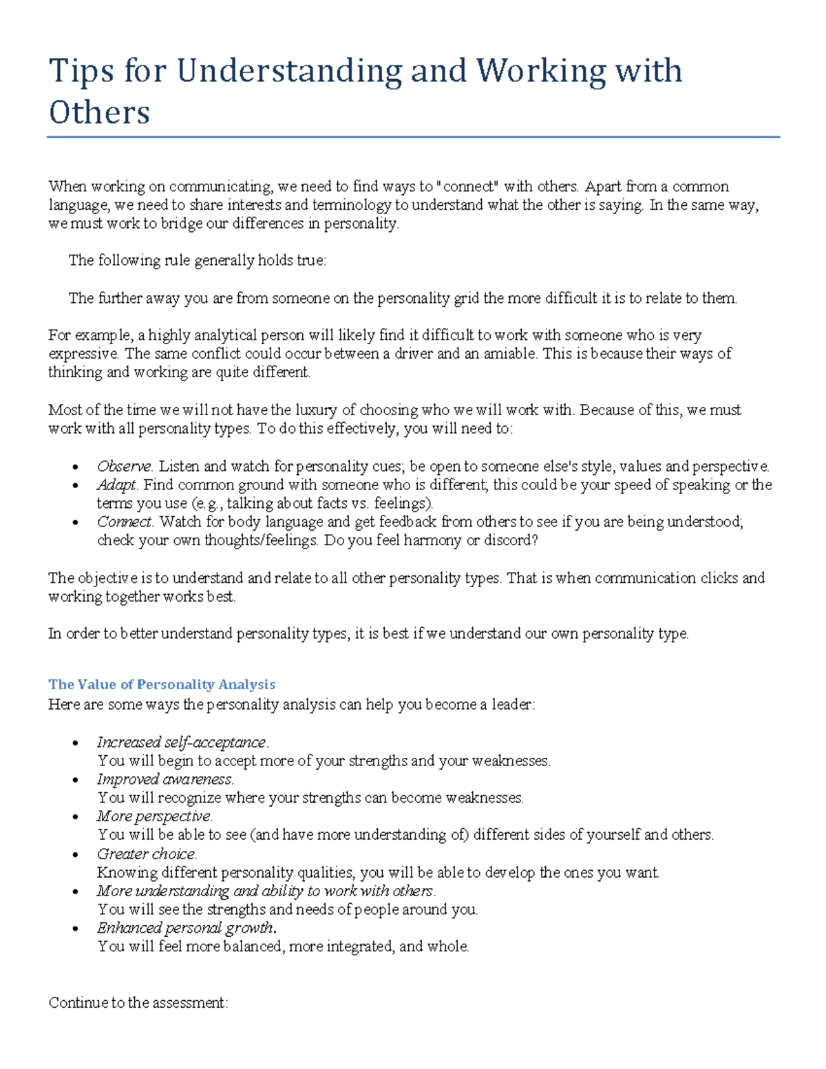 Work Personality Quiz - icebreaker quiz - Tips for Understanding and ...
