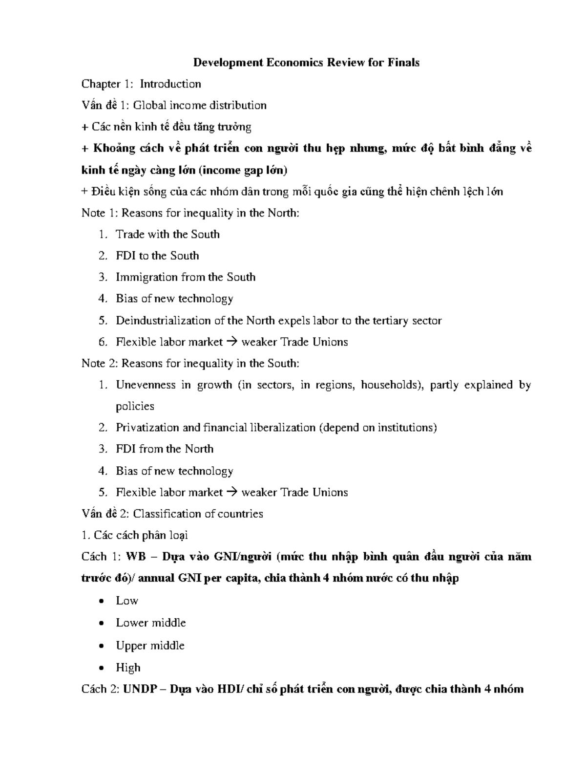 Development Economics Review: Final Exam Insights and Key Concepts ...