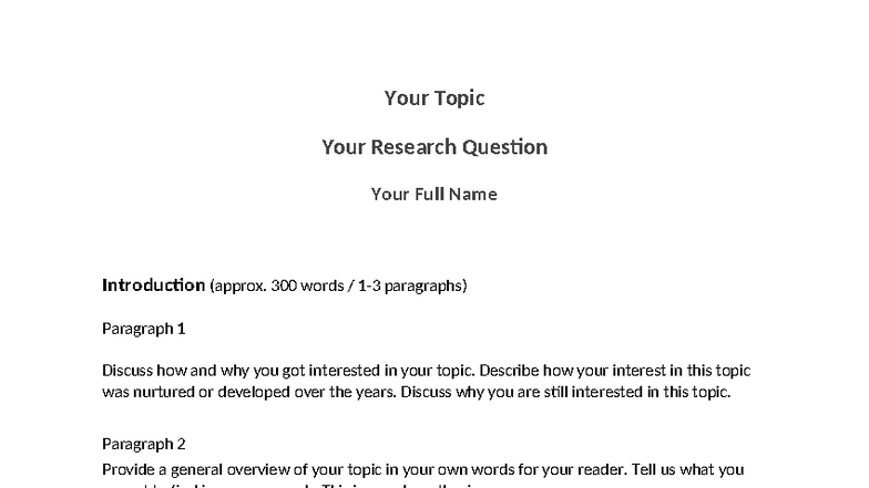 Reflective Annotated Bibliography: Your Topic & Research Question - Studocu