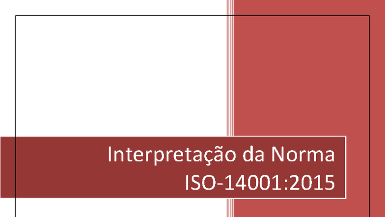 M016 - Apostila de Interpretação da Norma ISO 14001:2015 - Studocu