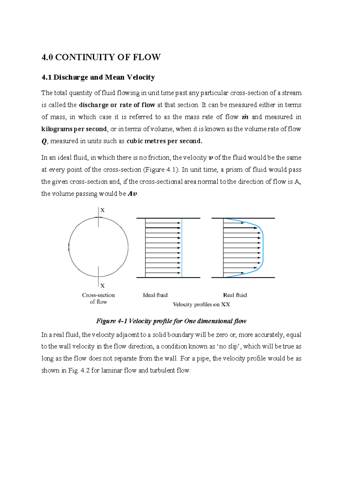 Continuity of Flow and Bernoulli's Equation: Student Notes (Fluid ...