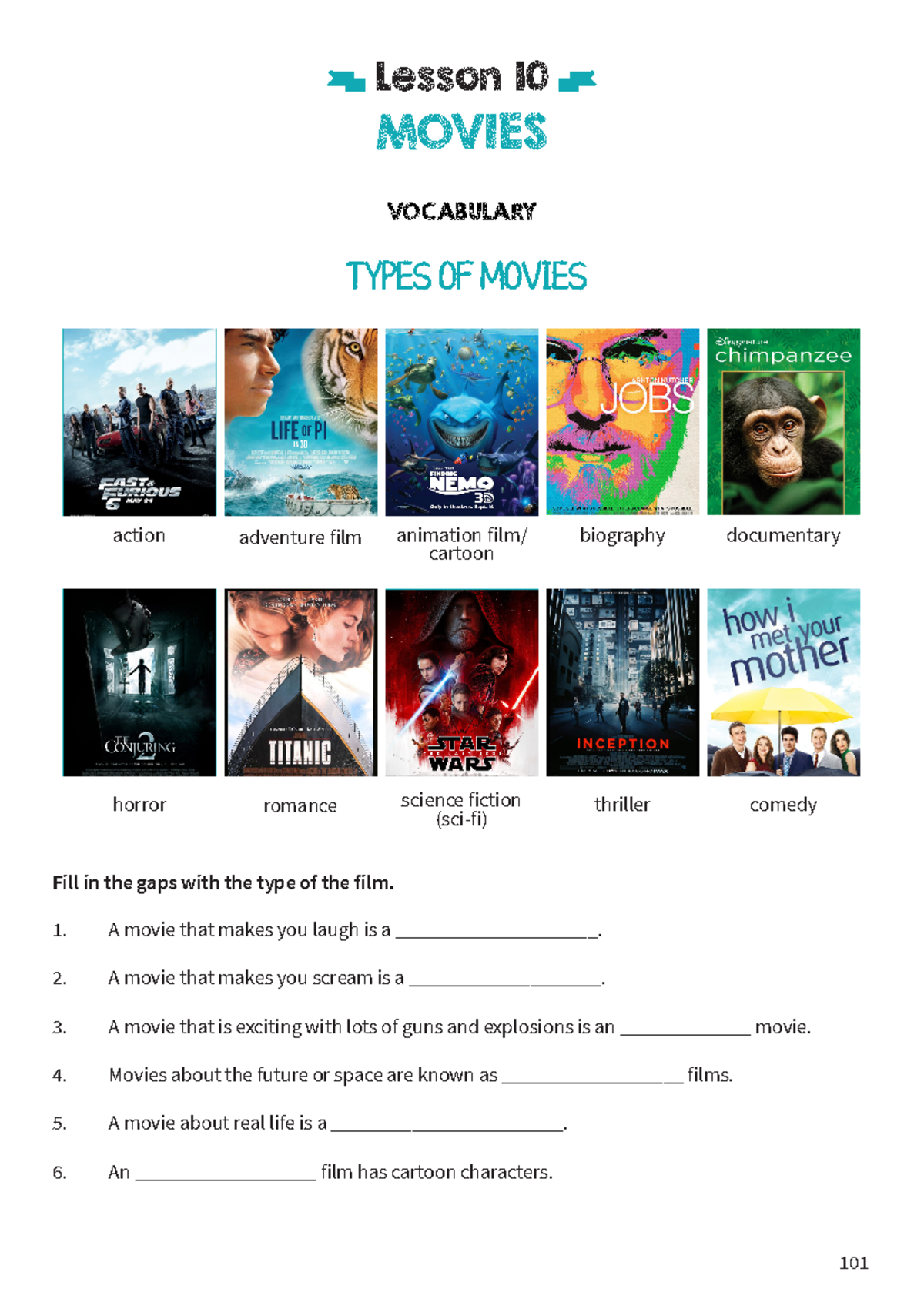 ENG 101 - Lesson 10: Exploring Movies and Film Vocabulary - Studocu