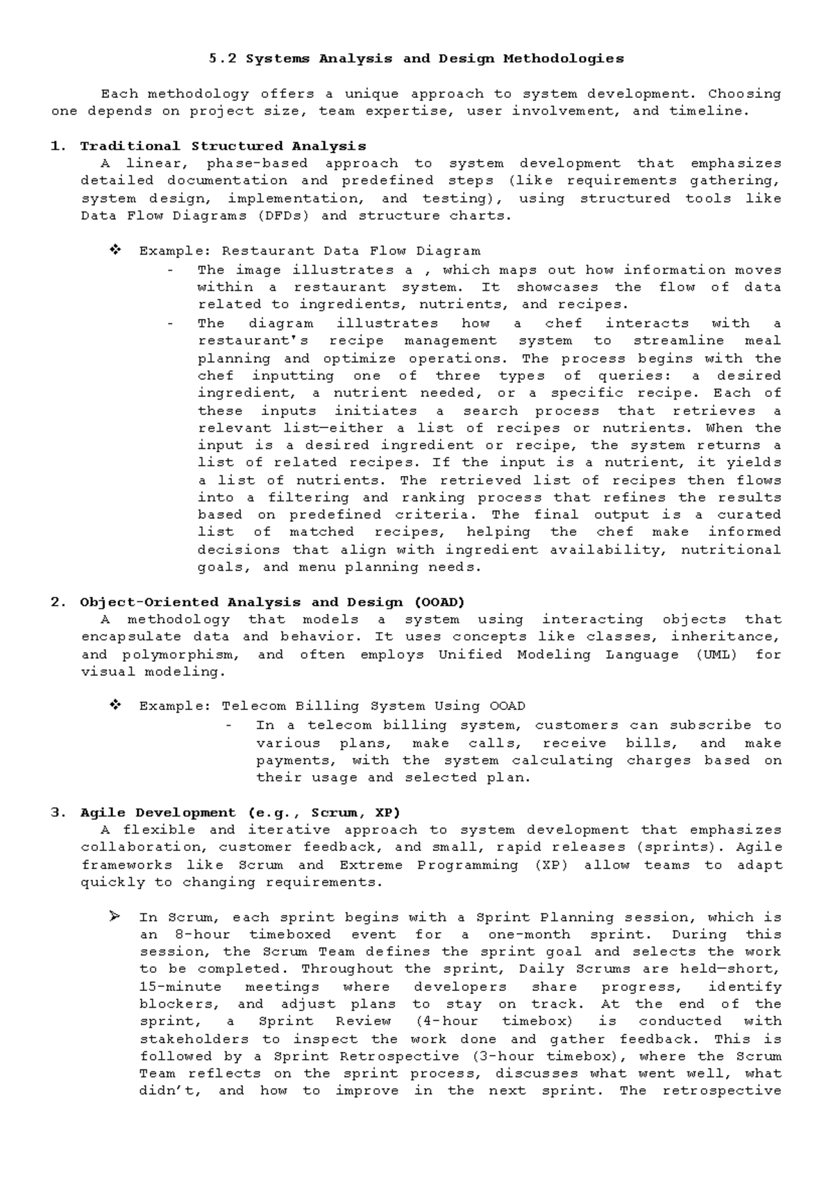IS Report Notes - Exploring Systems Development Methodologies - Studocu