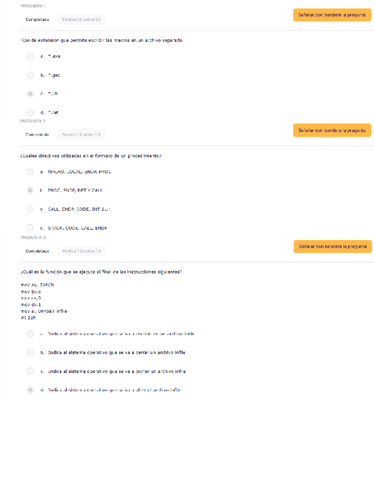 Lenguaje Ensamblador Examen Semanal 6: Preguntas y Respuestas - Studocu