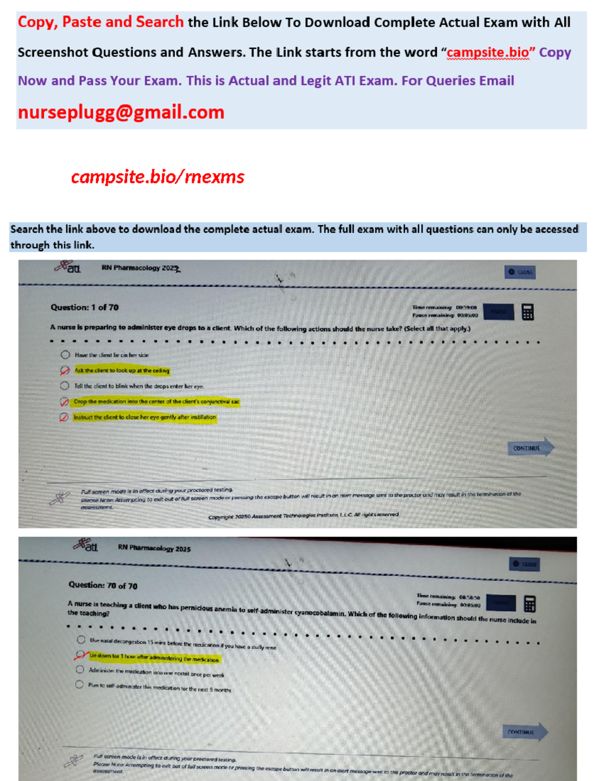 ATI RN Pharmacology 2023-2026 Proctored Exam NGN Q&A Guide - Studocu