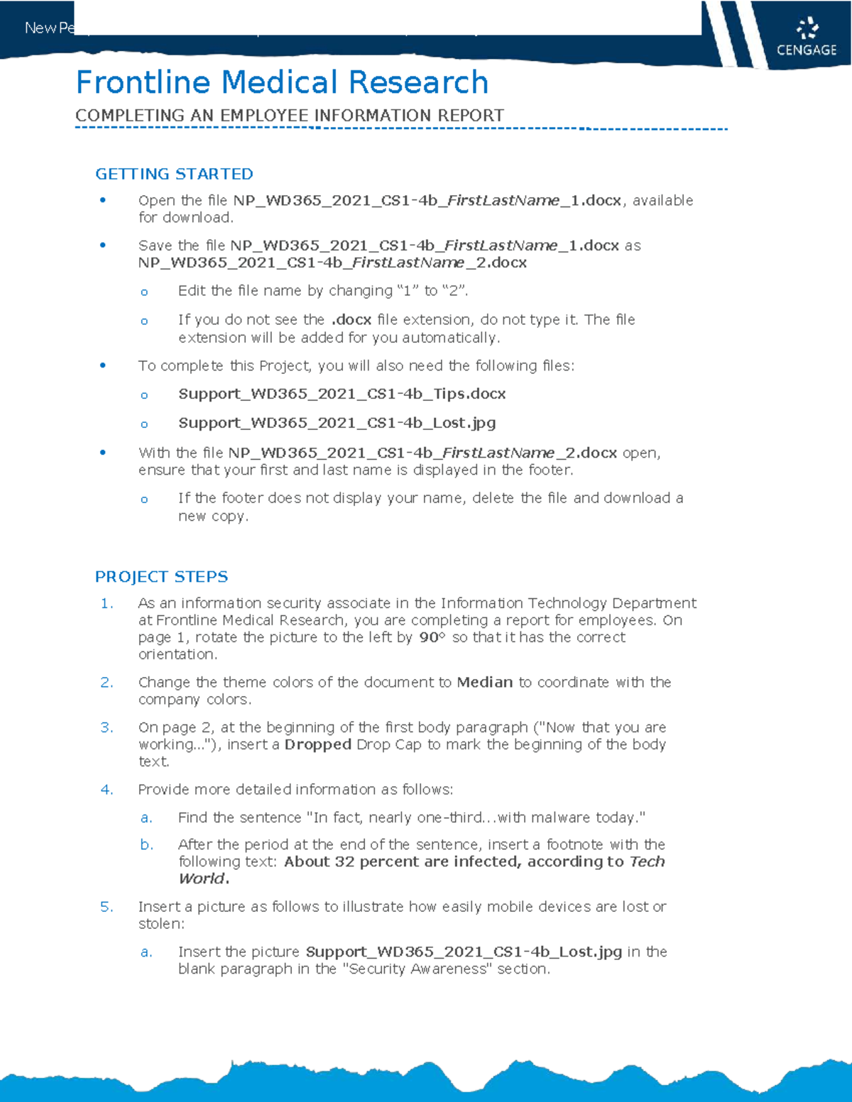 New Perspectives Word Modules SAM Capstone Project 1b Instructions ...