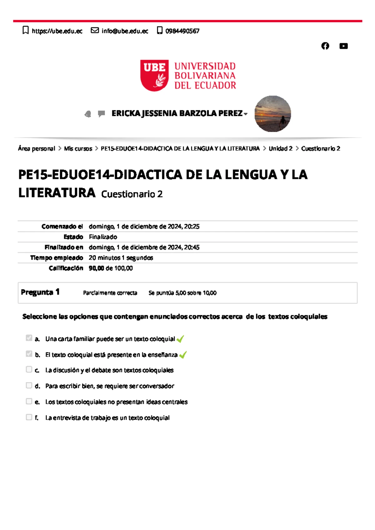 Cuestionario 1: Diagnóstico y Atención en Educación Inclusiva PE15 ...