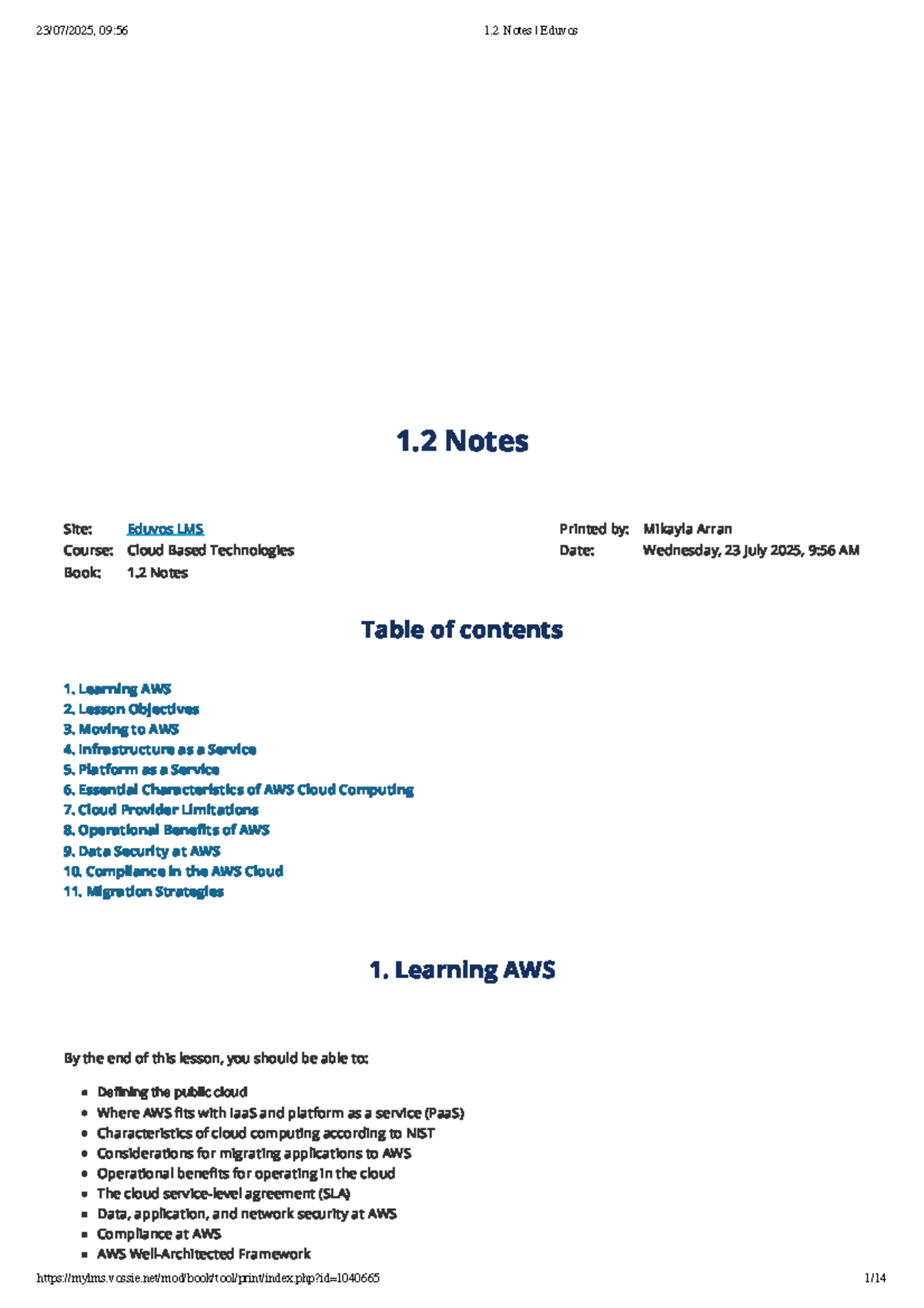 1.2 Notes on Cloud Based Technologies (Course: Eduvos) - Studocu