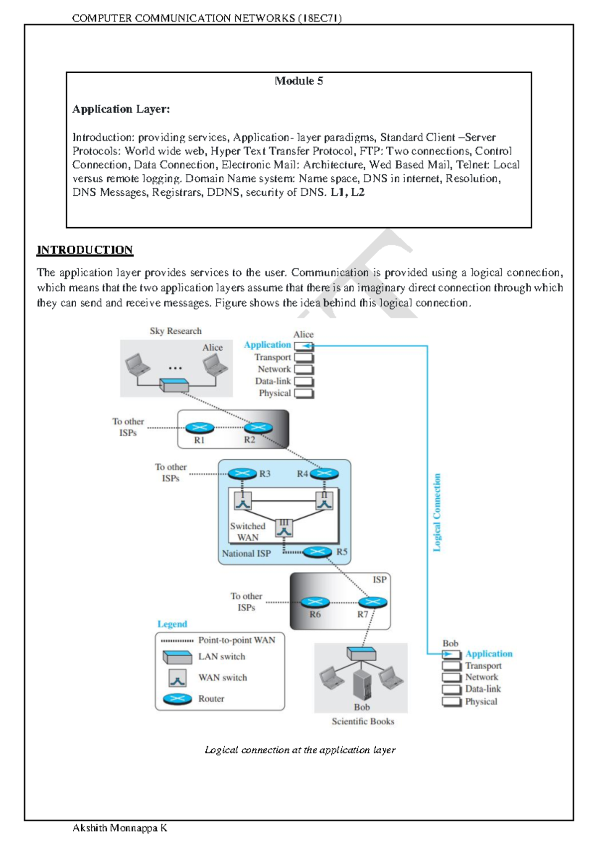 Module 5 - But notes - Module 5 Application Layer: Introduction ...