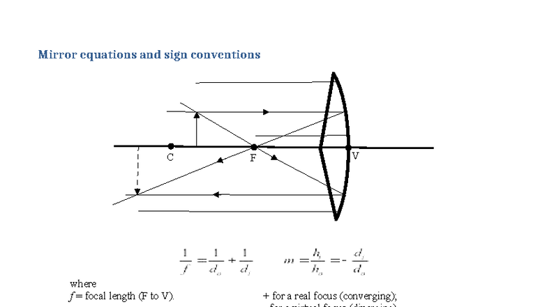 1.13 Mirror Equation - Practice Problems and Solutions - Studocu