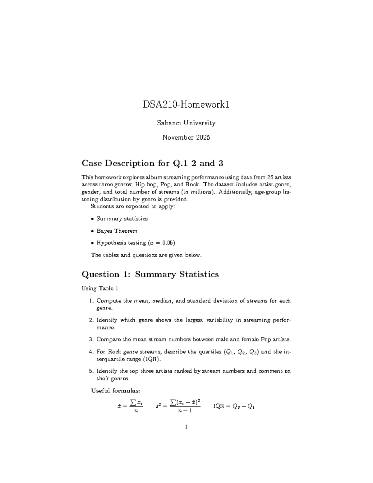 DSA210 November 2025 Case Study: Album Streaming Analysis and Stats ...