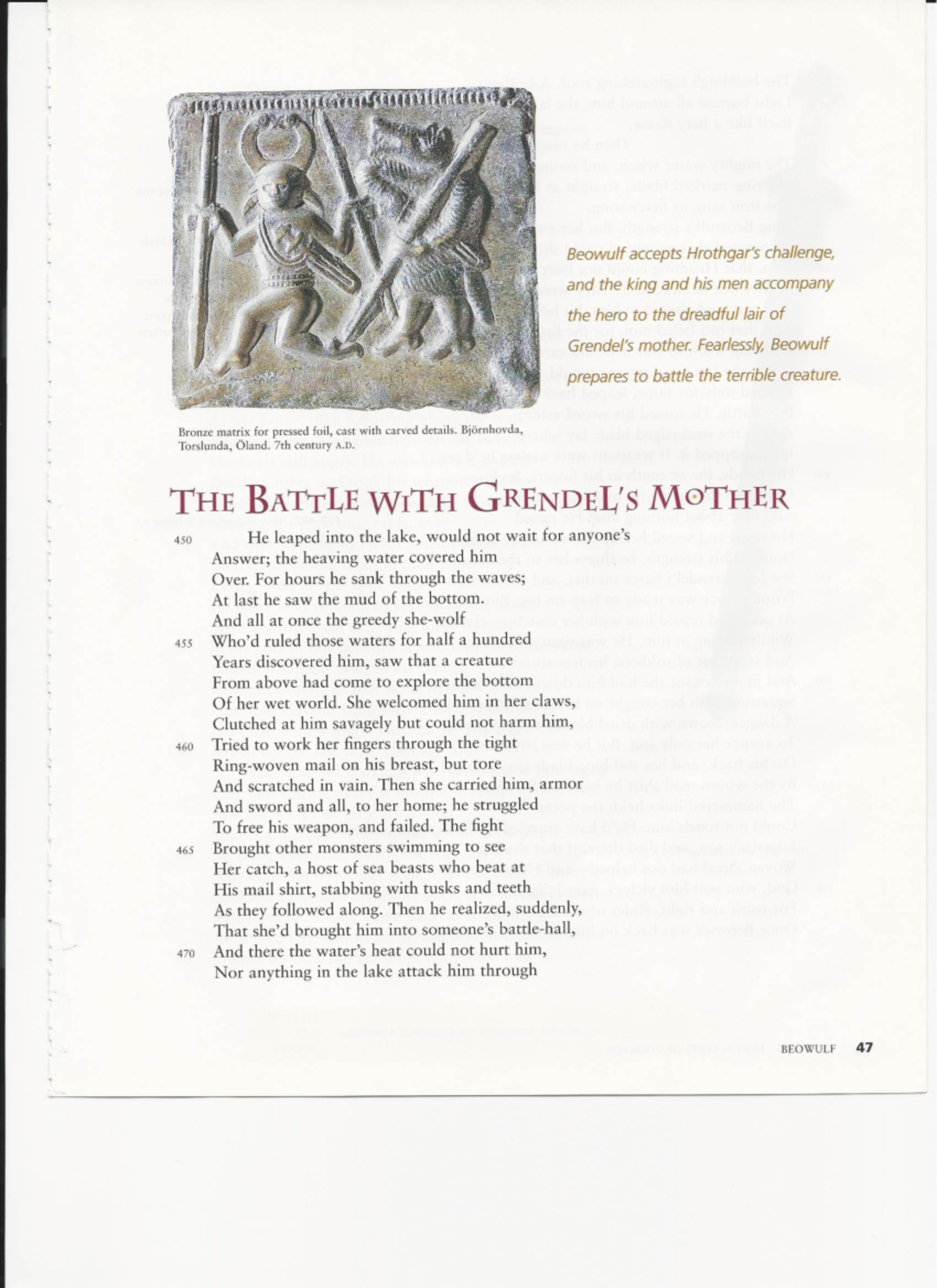 Battle with Grendel’s mother - Studocu