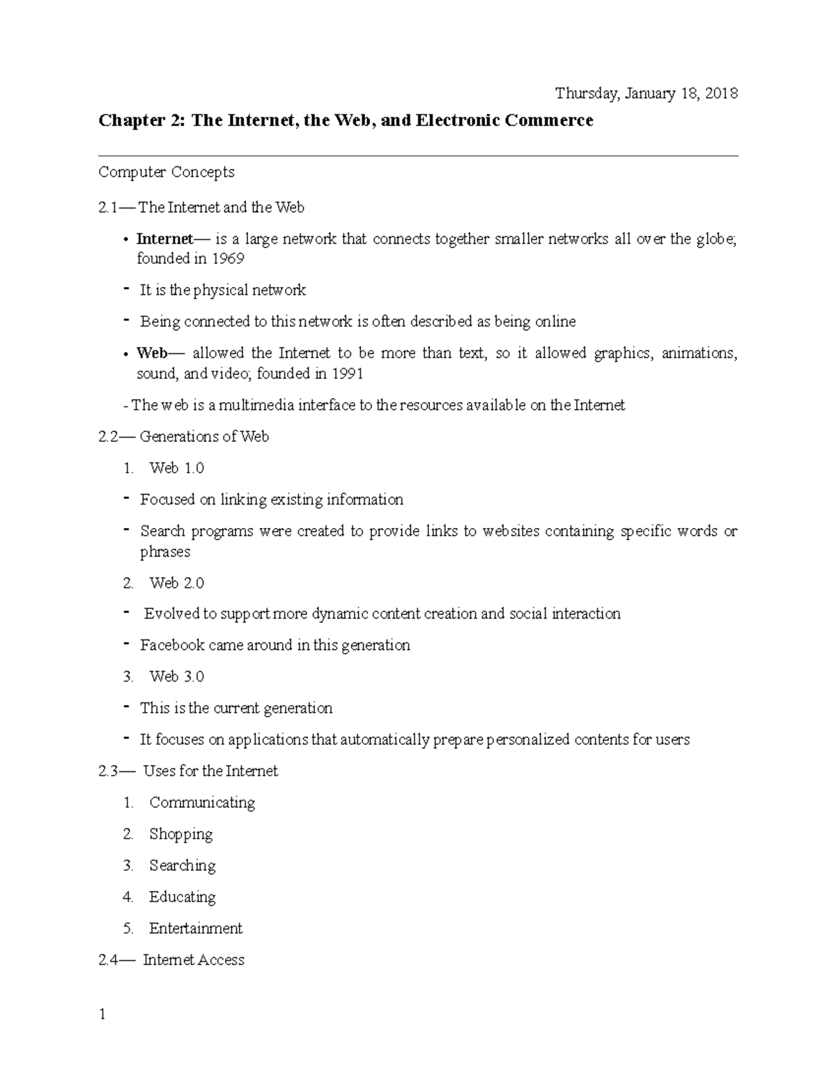 Chapter 2: The Internet, Web Advancements, and E-Commerce Concepts ...
