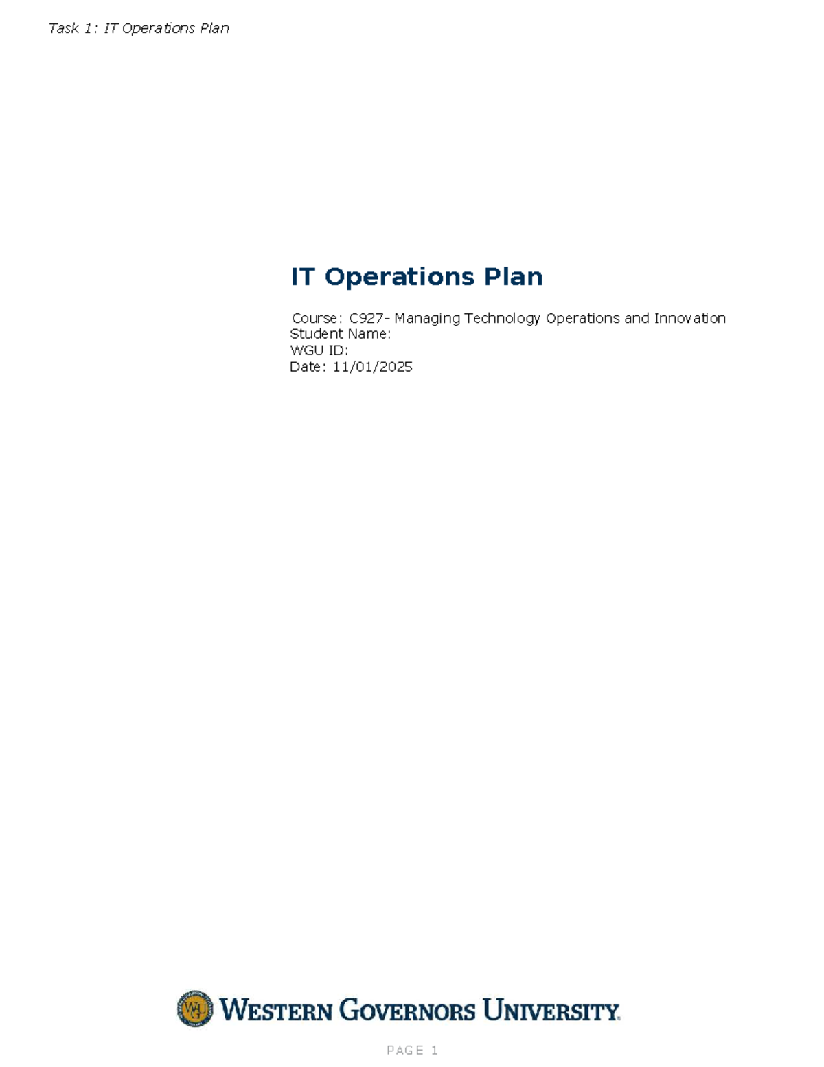 IT Operations Plan: Enhancing Scalability & Security - NCP3 Task 1 ...