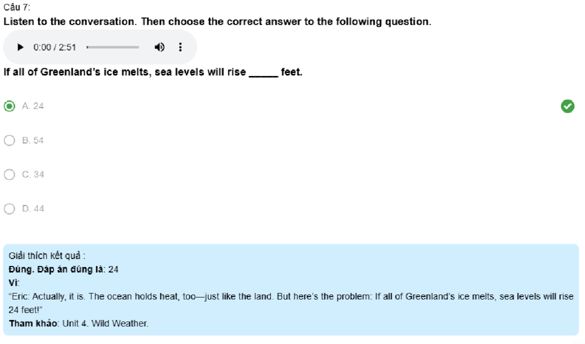 Listening and Speaking 1: Unit 4 Multiple Choice Practice Exam - Studocu