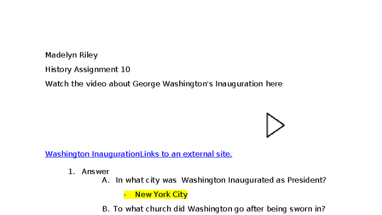 HIST 101 Assignment 10: George Washington & Thomas Jefferson Insights ...