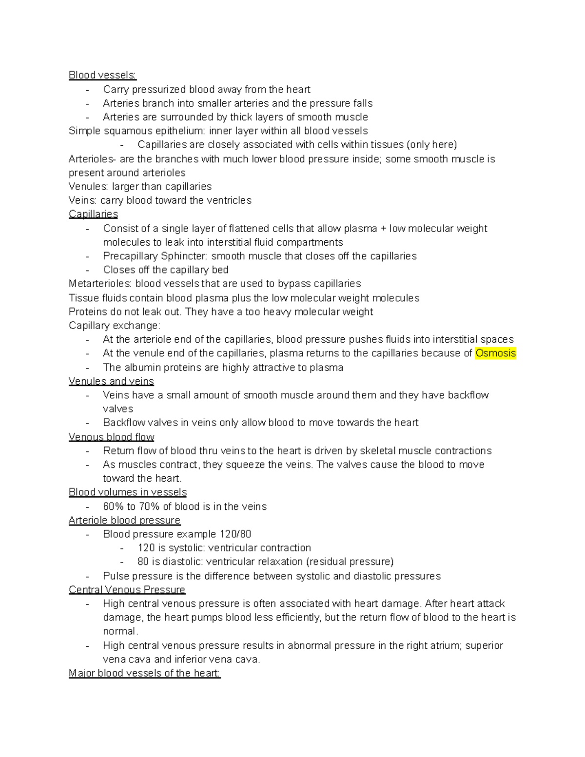 A&P 2 Exam #3: Overview of Blood Vessels & Circulation Mechanisms - Studocu
