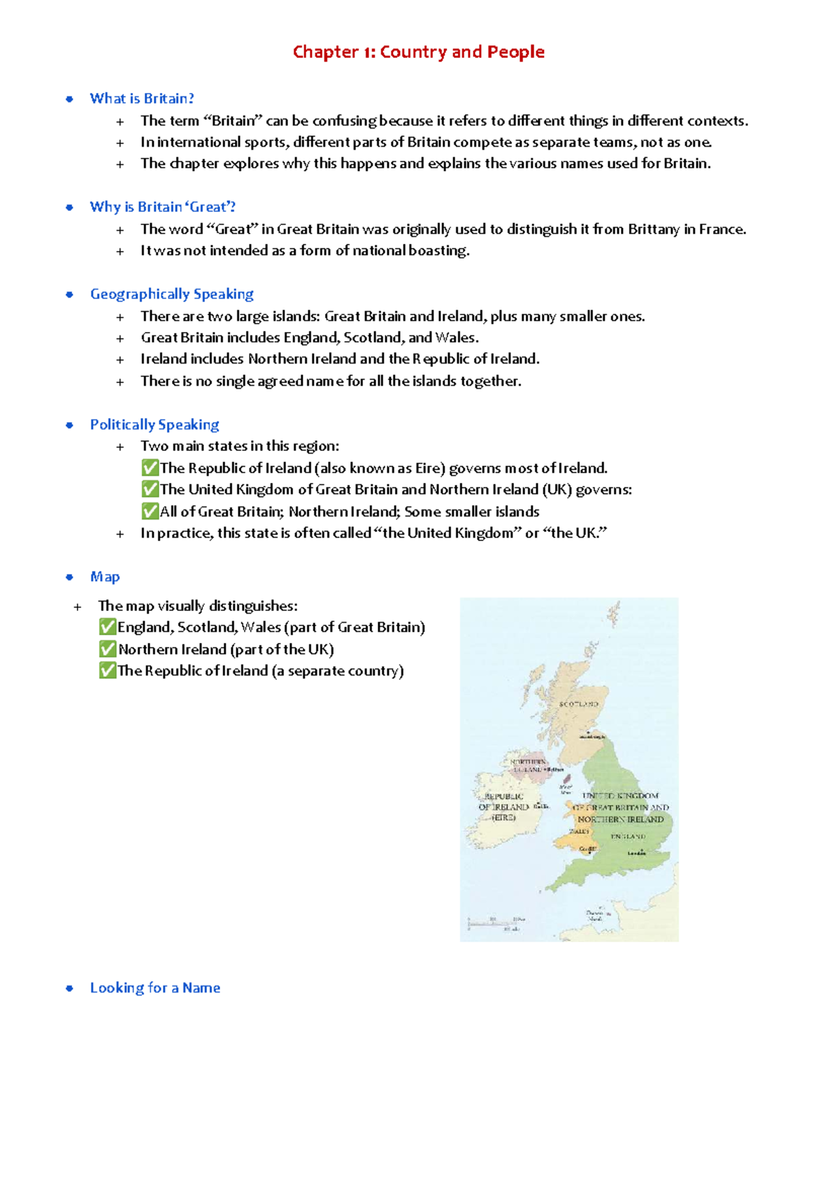 Chapter 1: Understanding Britain - Geography, Politics, and Culture ...