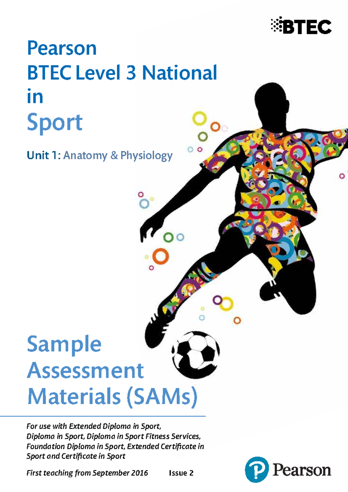 BTEC Level 3 Sport Unit 1: Anatomy & Physiology Sample Assessment ...