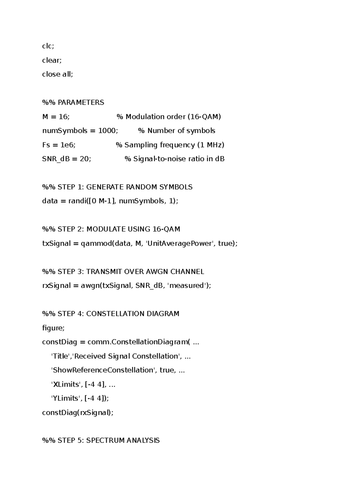 ACS 8TH EXP - Modulation Order and Spectrum Analysis Steps - Studocu