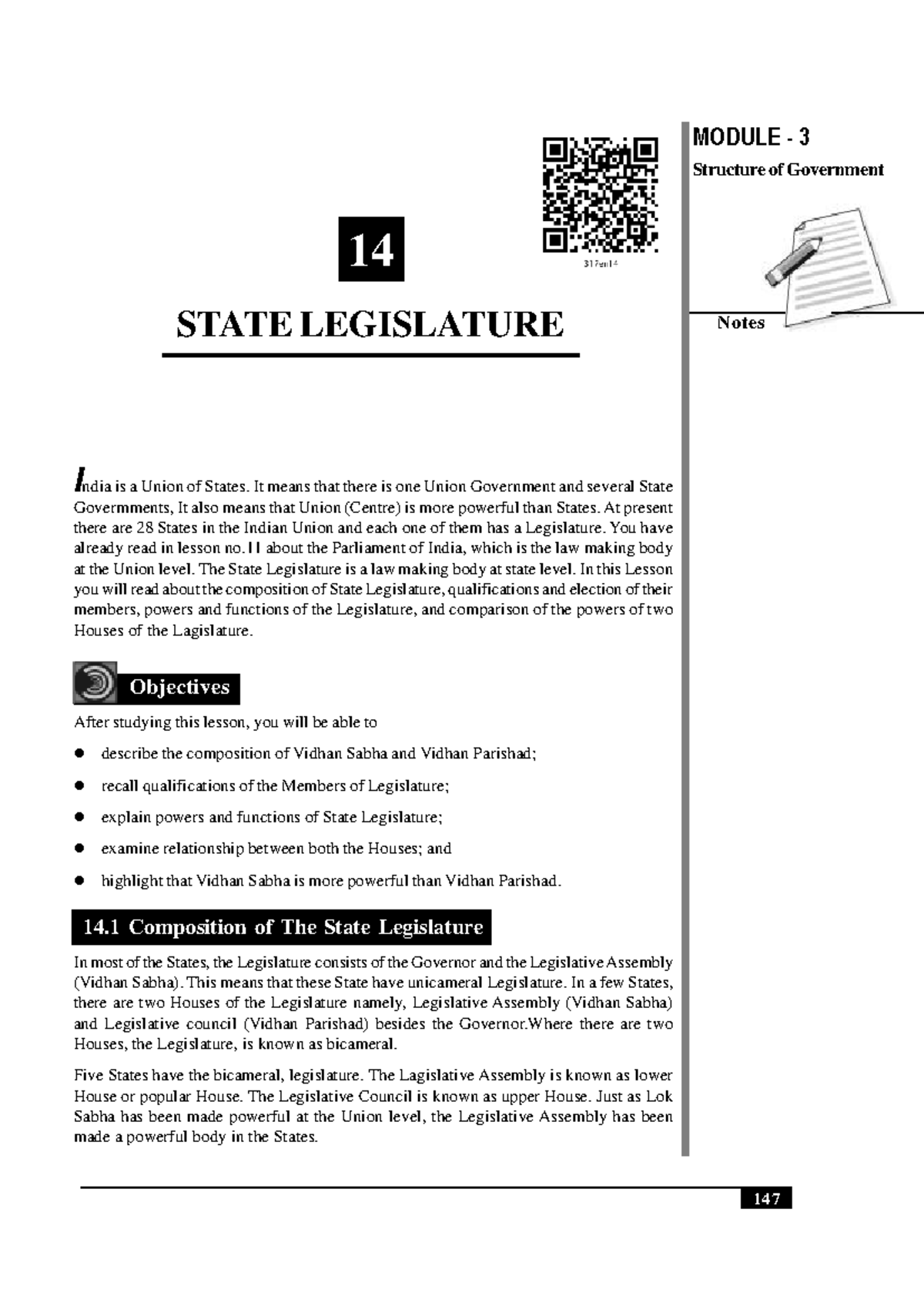 State Legislature - Module 3: Structure of Government Notes - Studocu