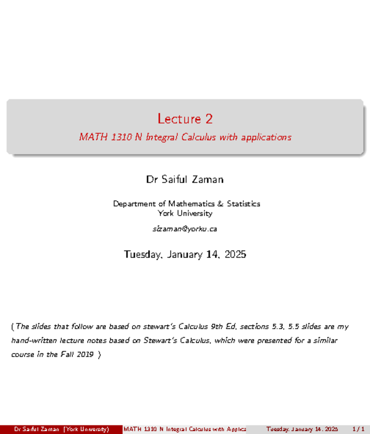 MATH 1310 N Lecture 2 Notes: Integral Calculus Fundamentals - Studocu