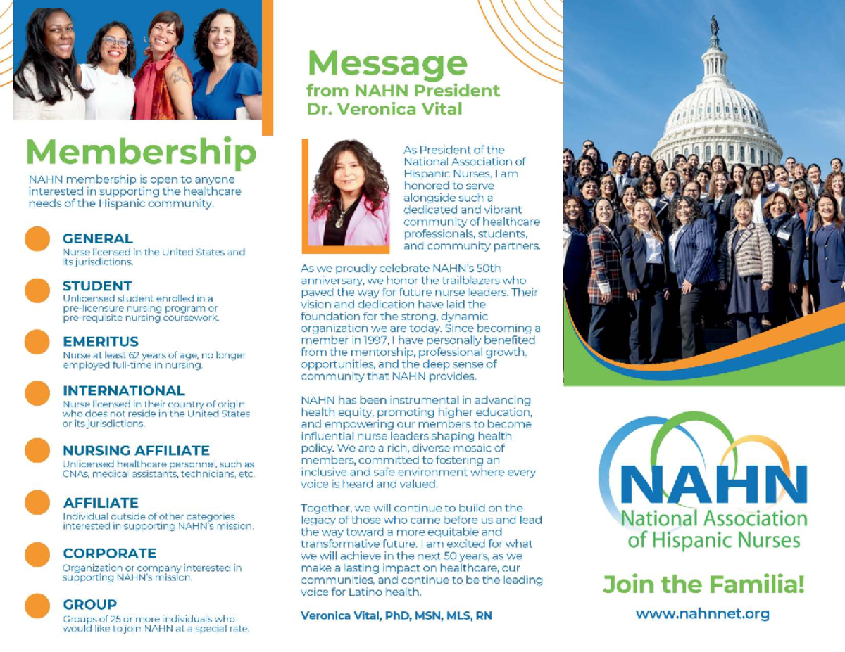 NAHN Membership Brochure 2025: Celebrating 50 Years of Leadership - Studocu