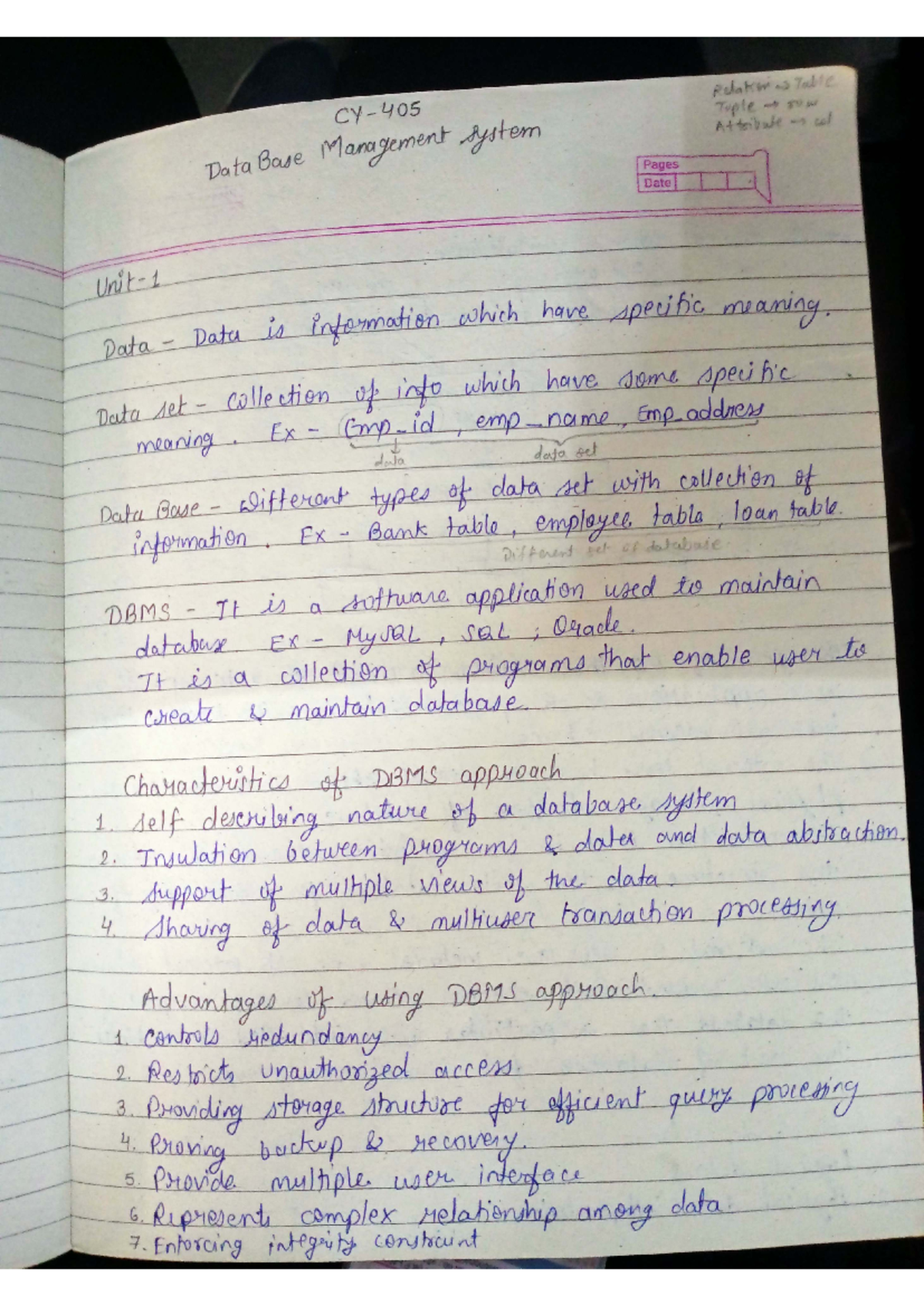 DBMS Lecture Notes for RGPV Students - Studocu