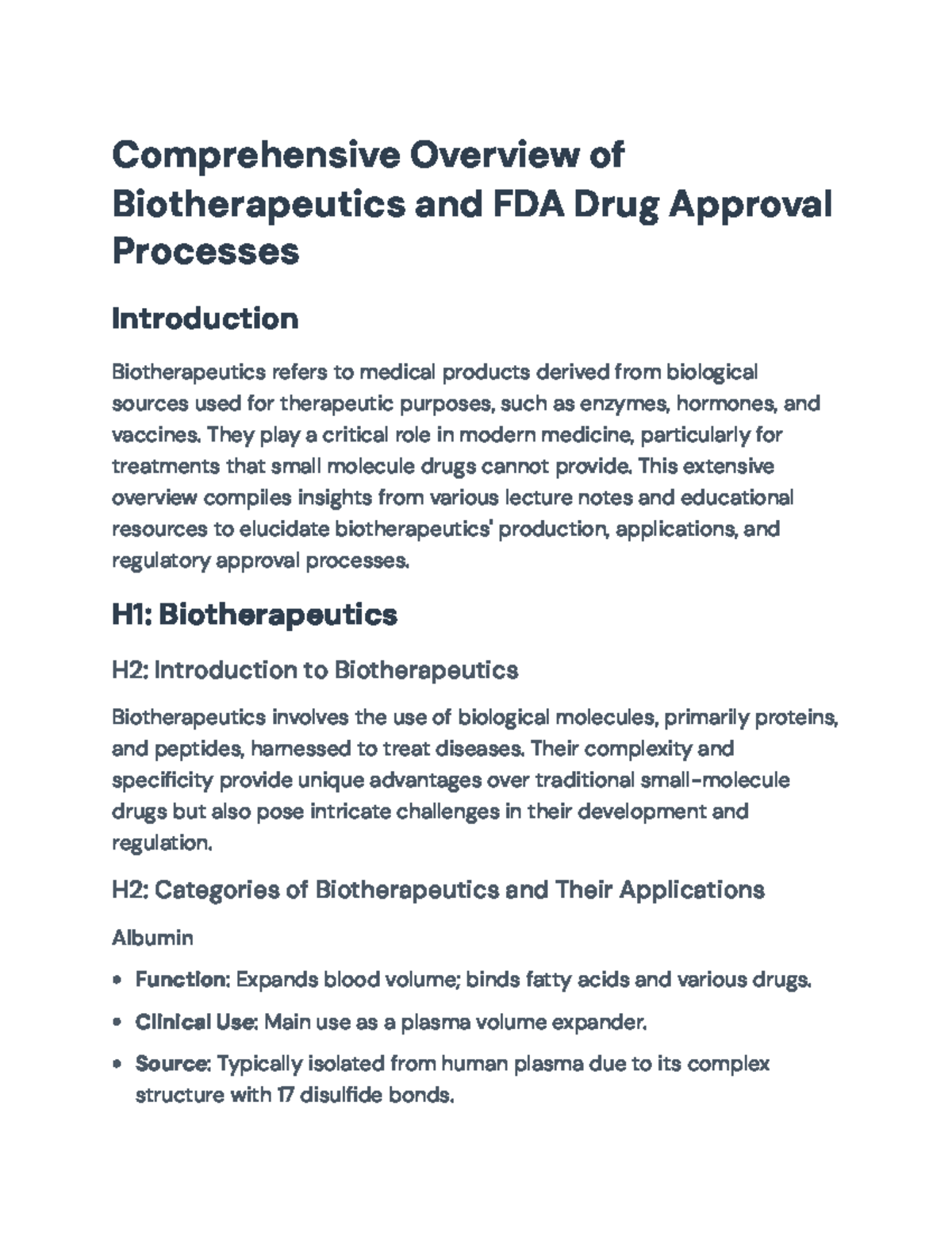 Biotherapeutics & FDA Drug Approval: Comprehensive Overview ...