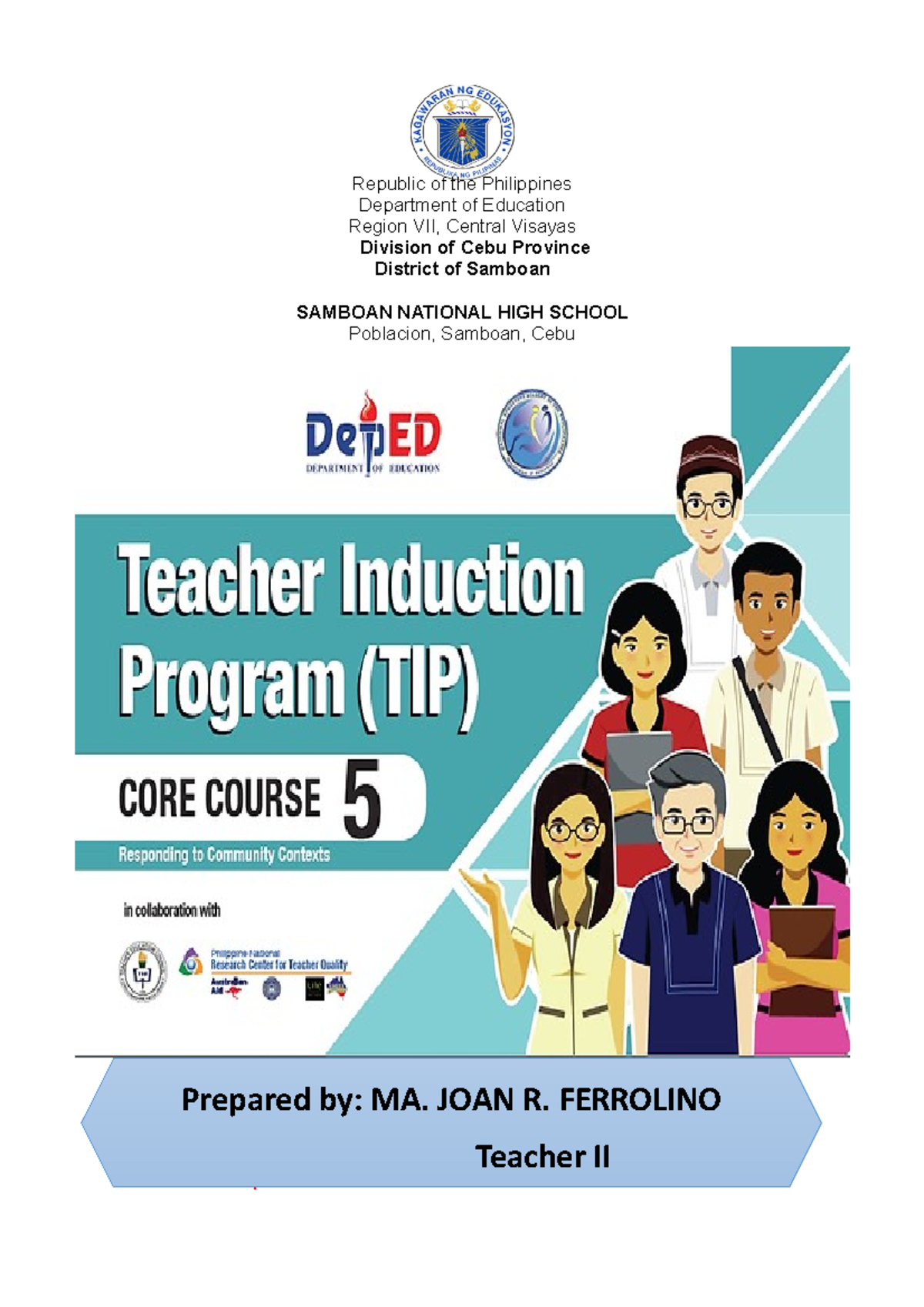 TIP CORE Course 5 - Understanding DepEd Structure and Processes - Studocu