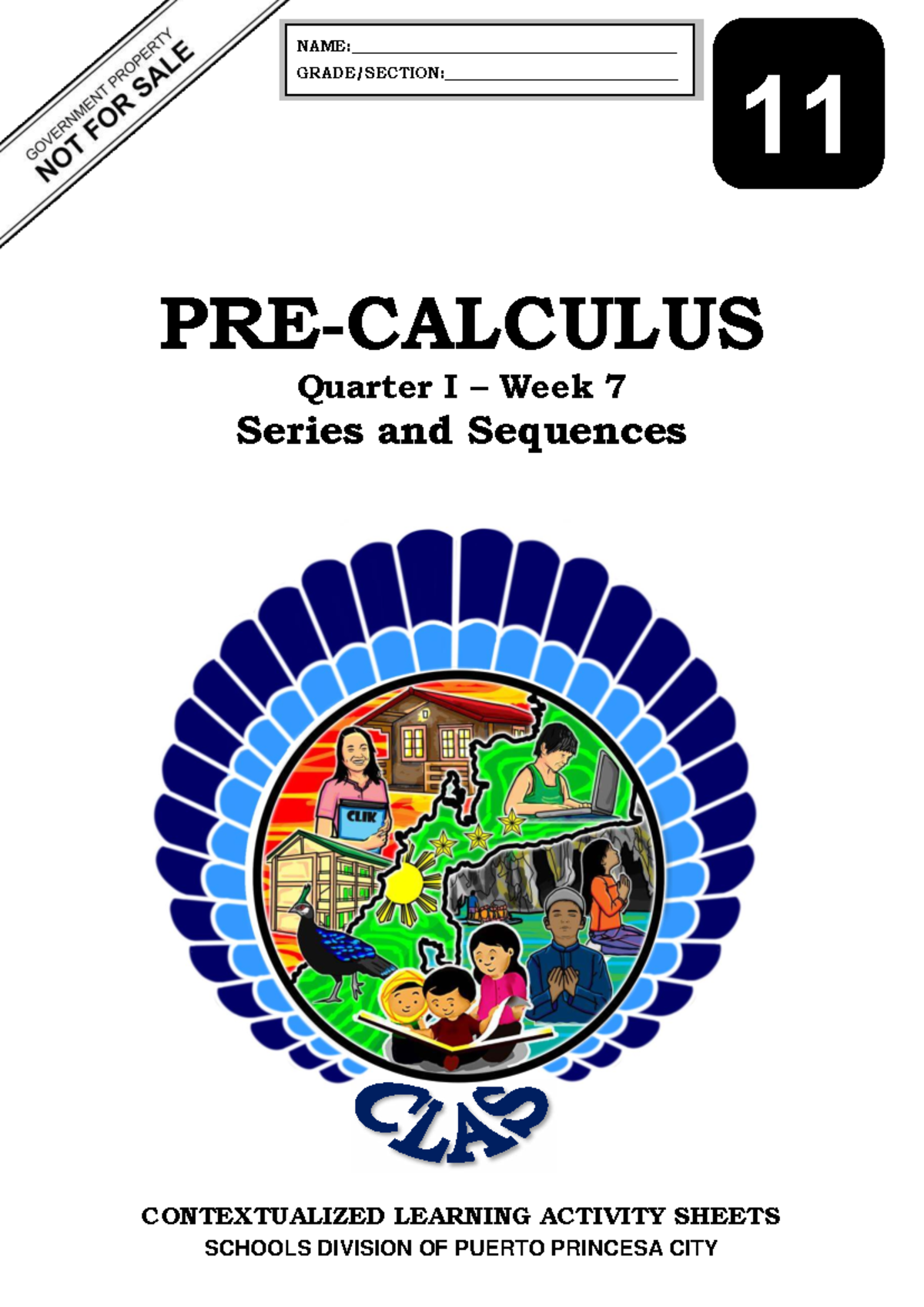 Grade 11 Precalculus Week 7: Series and Sequences CLAS - Studocu