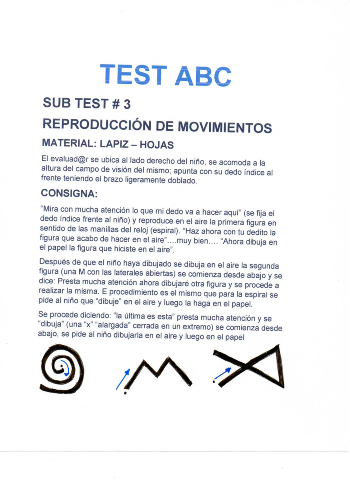 Guía de Test 3 ABC: Reproducción de Movimientos con Dibujo - Studocu
