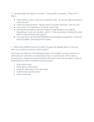 [Solved] What are the components of HighQuality CPR for an adult victim ...