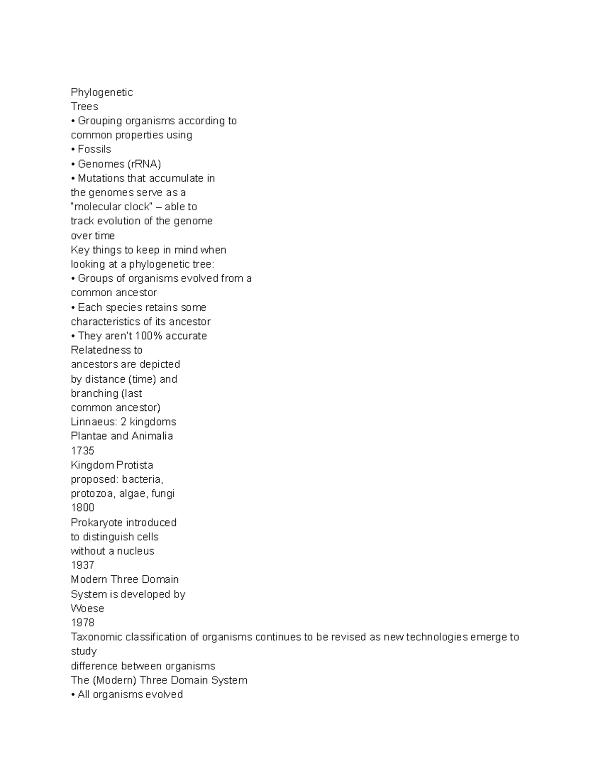 Phylogenetic Trees: Understanding Taxonomy & Evolution (BIO 101) - Studocu