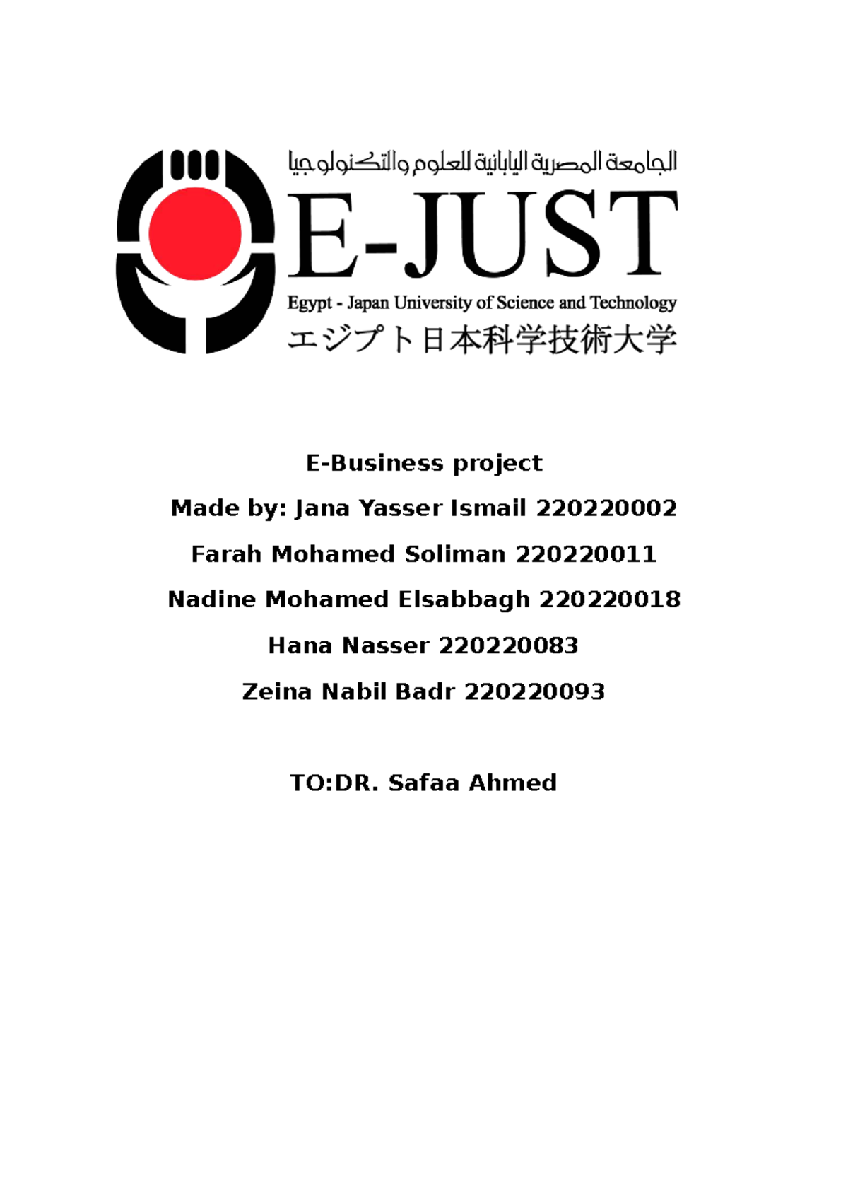 E-Business Project: Talabat's Innovative Delivery Model Analysis - Studocu