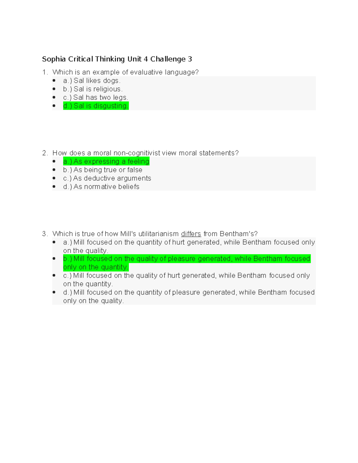 Sophia Critical Thinking Unit 4 Challenge 3 - Evaluative Language ...