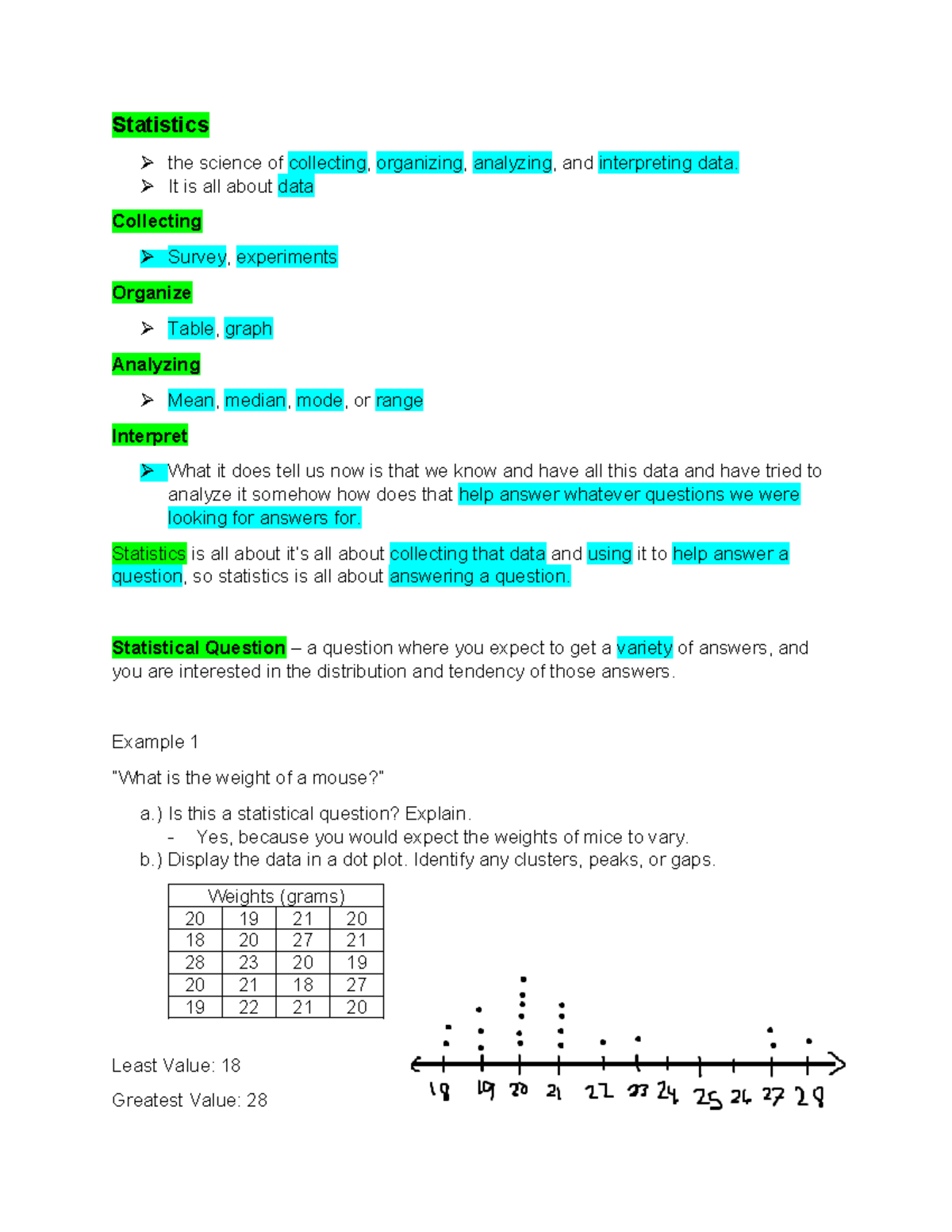 Statistics (STAT101): Collecting, Analyzing, and Interpreting Data - Studocu