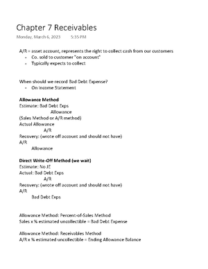 Accounting Test 2 Study Guide - Ch. 4-6 - ACCOUNTING CHAPTERS 4 ...