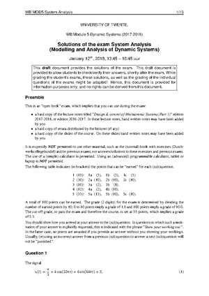2022-2023 Exercises Example Exam - A Example final exam A Explanation Many of the exercises, in ...