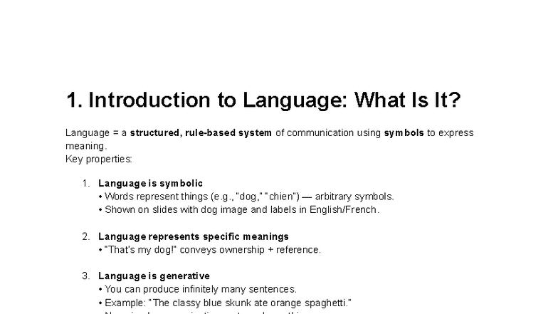 Psych 211 Chapter 6: Understanding Language Development and Key ...