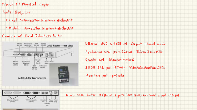CNI-MID-1: Week 1 Overview of Physical Layer Routers and Interfaces ...