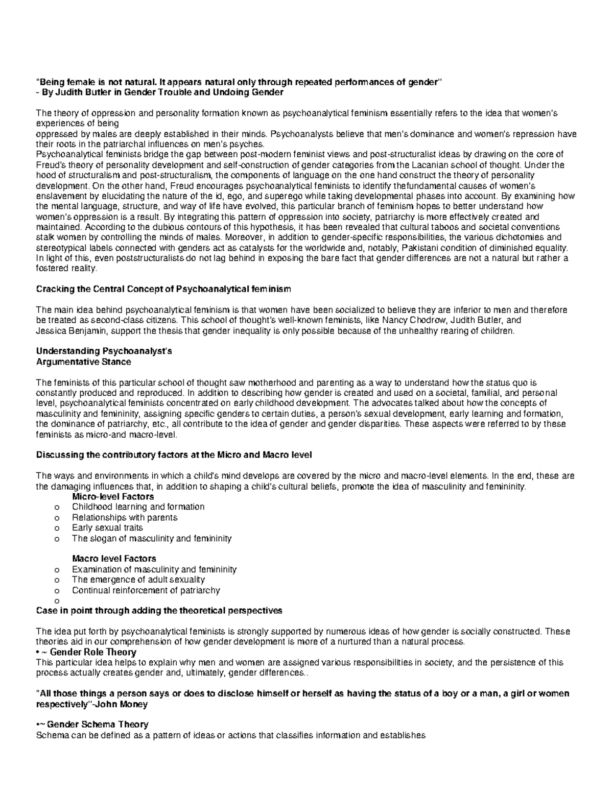 Psychoanalytic Feminism: Understanding Gender Through Freud's Lens ...