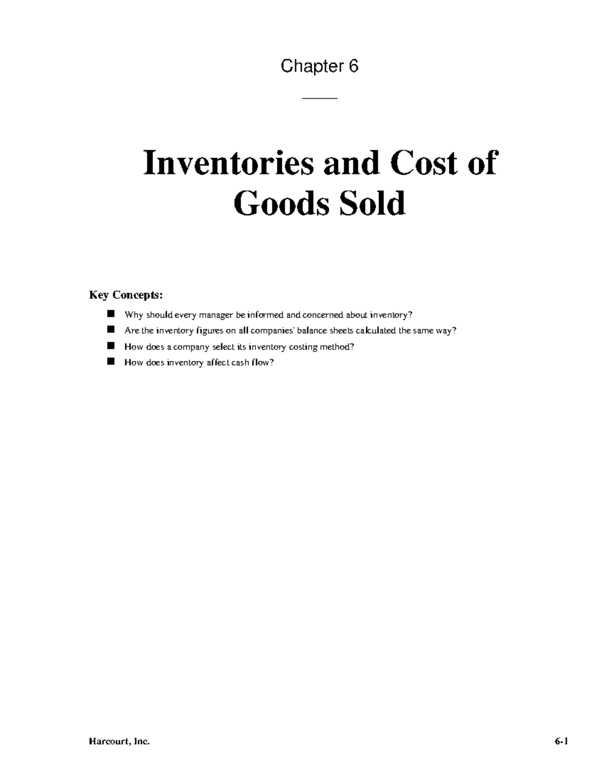 Pn chap06 - Corporation - Harcourt, Inc. 6- Chapter 6 Inventories and ...