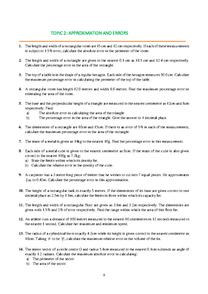 Pure Mathematics - A2 - A Level - Sixth Form (A Levels) - Studocu