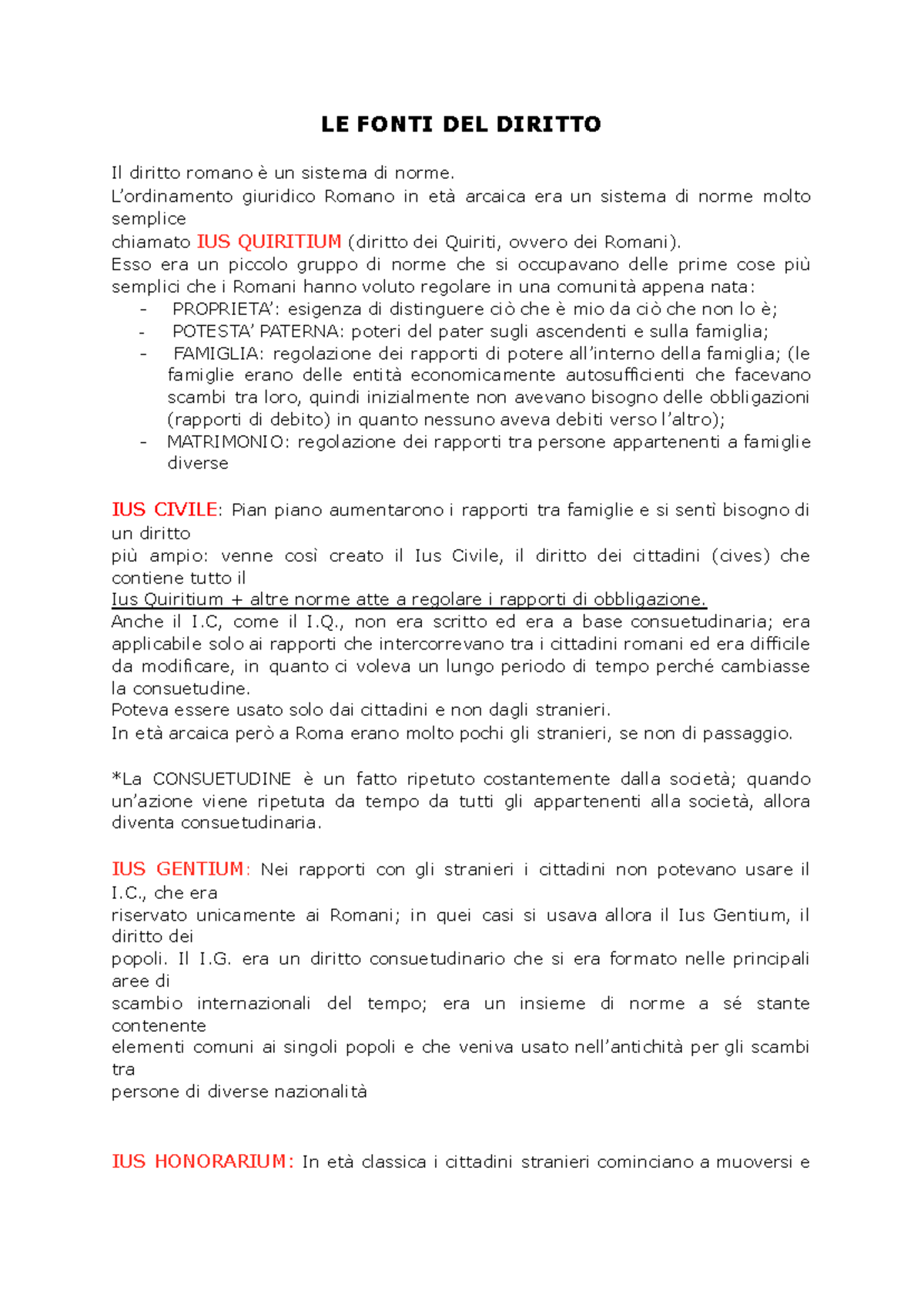 3. LE FONTI DEL DIRITTO - LE FONTI DEL DIRITTO Il diritto romano è un ...