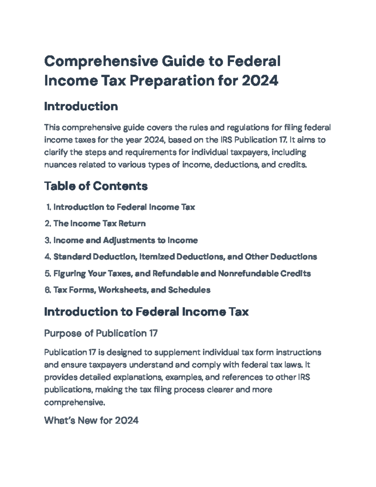 2024 IRS Tax Prep Guide: Comprehensive Overview of Federal Returns ...