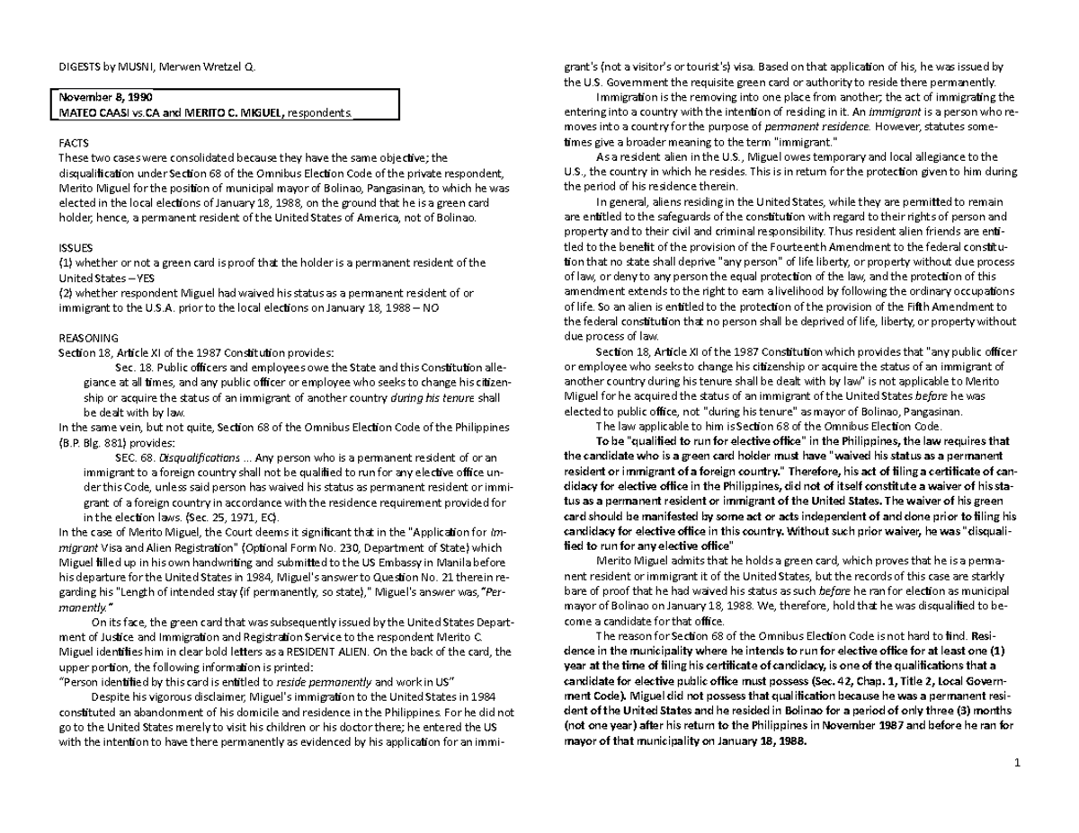 208474469 Feb 14 Digests - DIGESTS by MUSNI, Merwen Wretzel Q. November ...