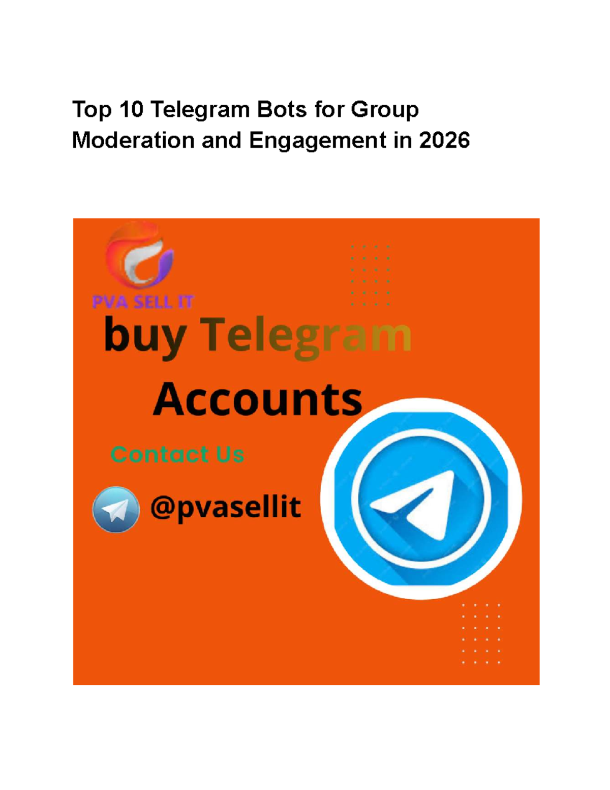 Top 10 Telegram Bots for Group Engagement & Moderation (2026) - Studocu