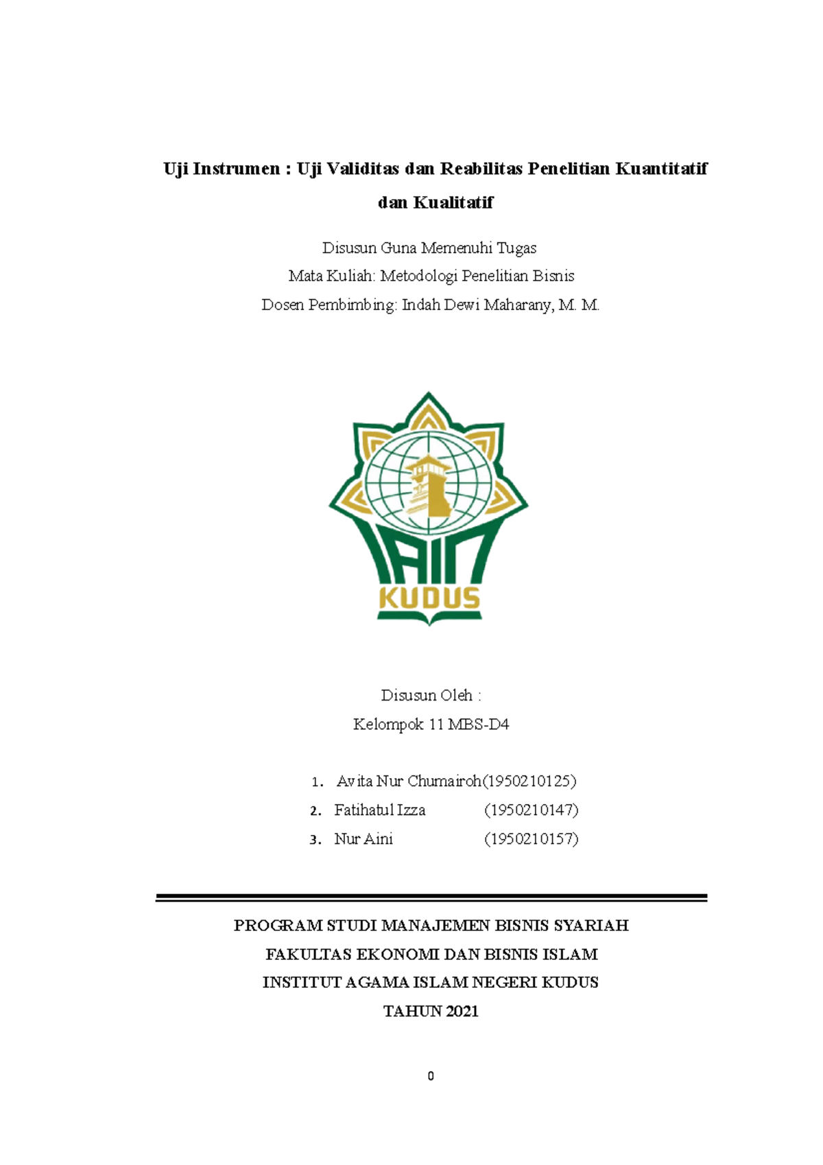 Uji Validitas dan Reliabilitas dalam Penelitian Kuantitatif ...