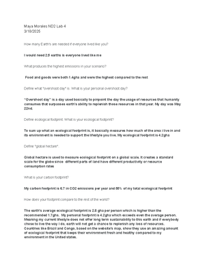 Lab 3 part 3 - lab 3 part 3 - ND 2, Lab 3 part 3 Maya Morales Task 1 ...